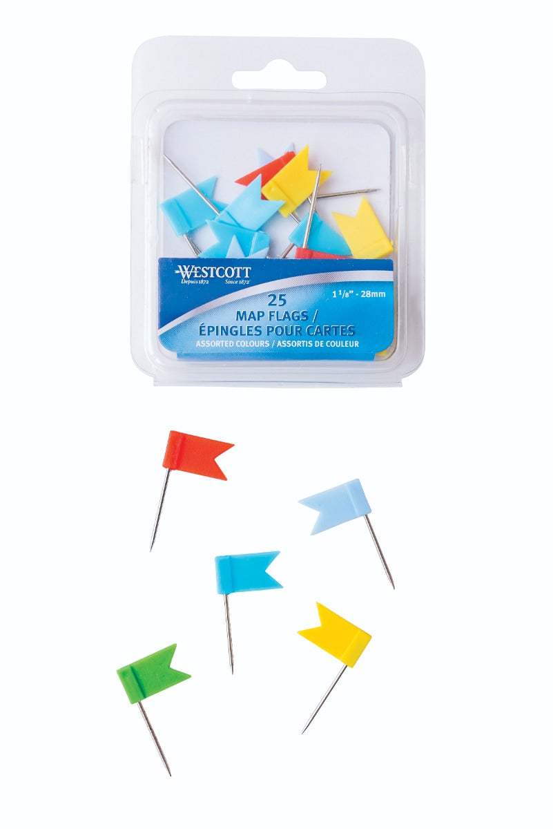 Westcott® Map Flags - Assorted Colours – westcottca