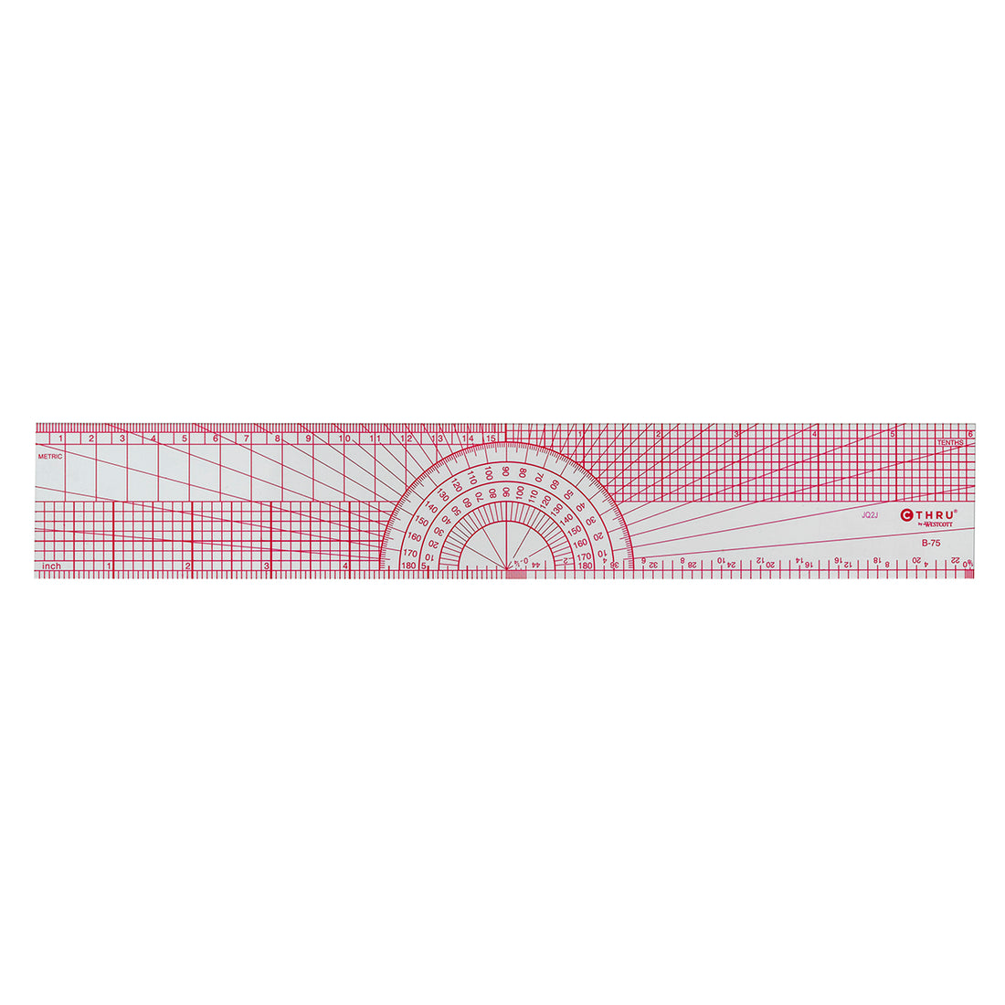 C-THRU 12" Beveled Protractor Ruler – westcottca